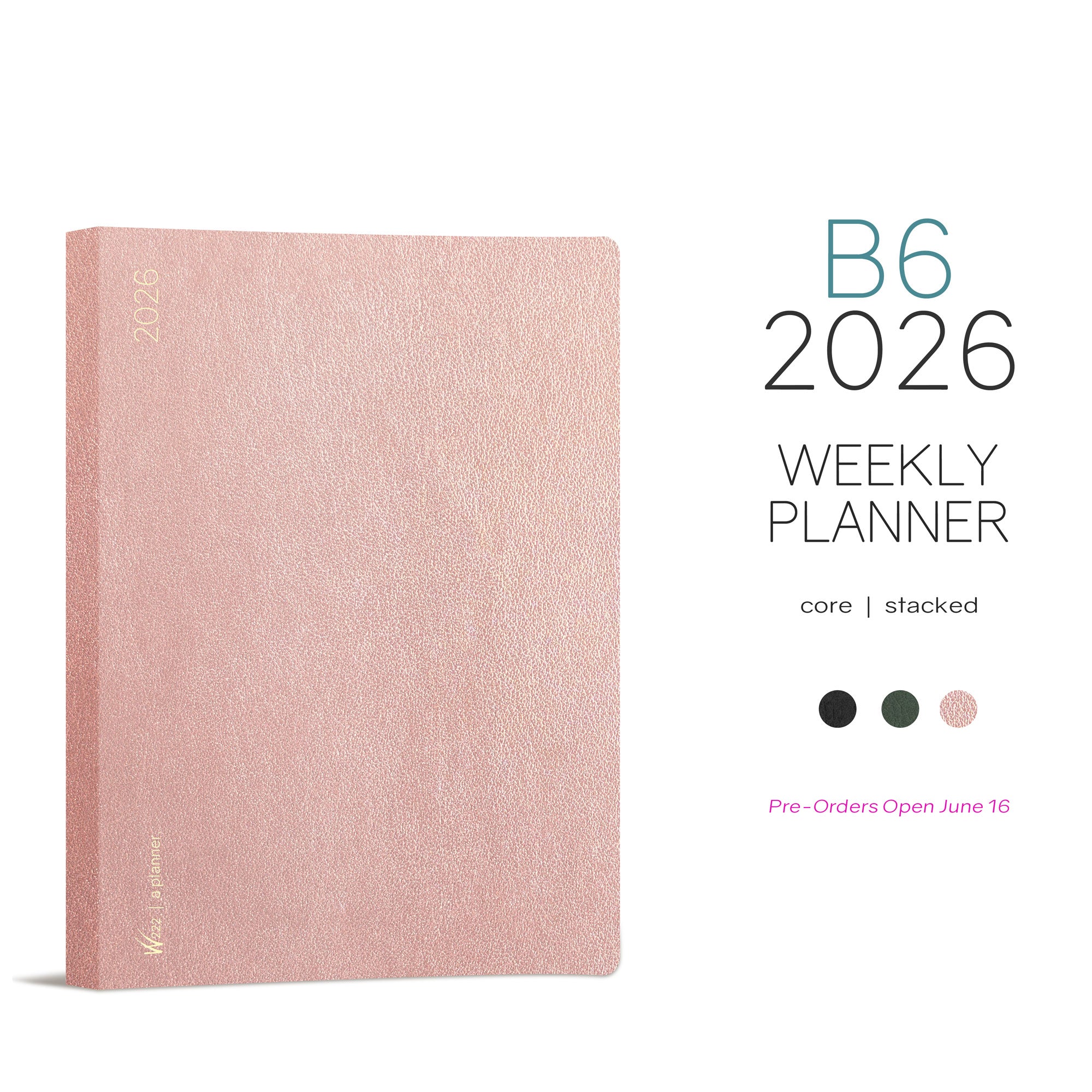 2026 B6 Planner – Fountain Pen friendly | Stacked Layout | Wonderland ...